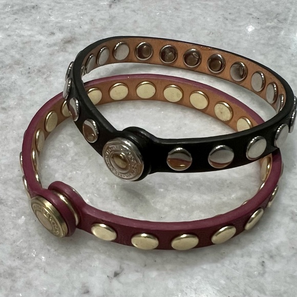 Coach | Jewelry | Coach Leather Bracelets | Poshmark